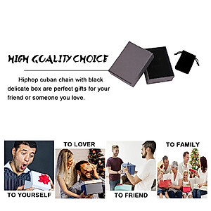 Mens Cuban Link Chain Iced Out Gold Miami Cuban Necklace Bling Diamond Chain Hip Hop Jewelry with Gift Box for Women (Gold-13.5mm,22inch)