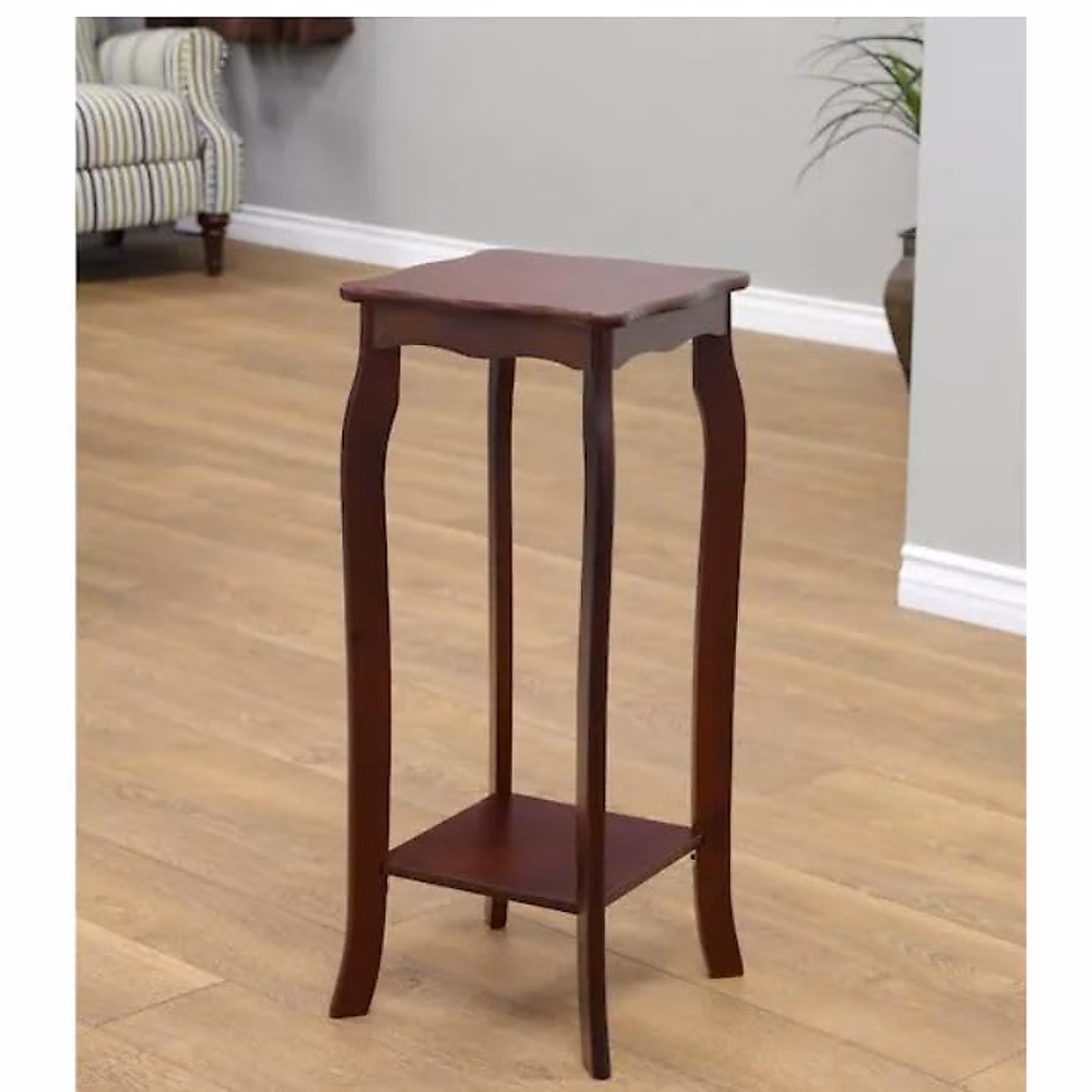 Frenchi Home Furnishing 2 Tier Plant Stand, Mahogany