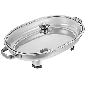 Stainless Steel Buffet Serving Dish Buffet Server Dish Buffet Snack Tray Food Plate for Buffet Stainless Steel Serving Tray Kitchen Food Holder Buffet Foods Holder Buffet Plates