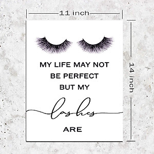 Lash out,Eyelashes Prints Set,Set Of 3,Lashes Print,Lash Decor,Beauty Salon Decor,Lashes Studio,Lash room decor,My life may not be perfect 11X14inch Noframed