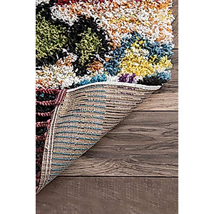 nuLOOM Alane Moroccan Tassel Shaggy Area Rug, 5' 3" x 7' 6", Multi