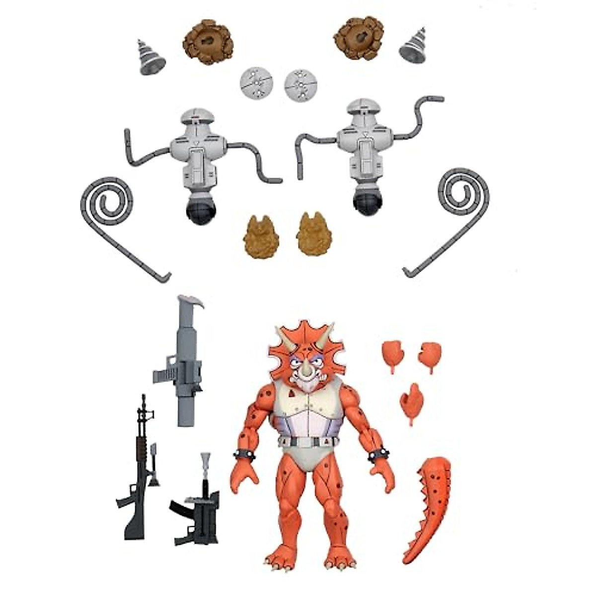 NECA Teenage Mutant Ninja Turtles Triceraton Infantryman & Roadkill Rodney 7" Scale Action Figure with Accessories