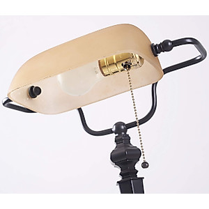 Kenroy Home Classic Banker Lamp ,15.5 Inch Height, 13 Inch Width, 10.5 Inch Ext. with Oil Rubbed Bronze Finish