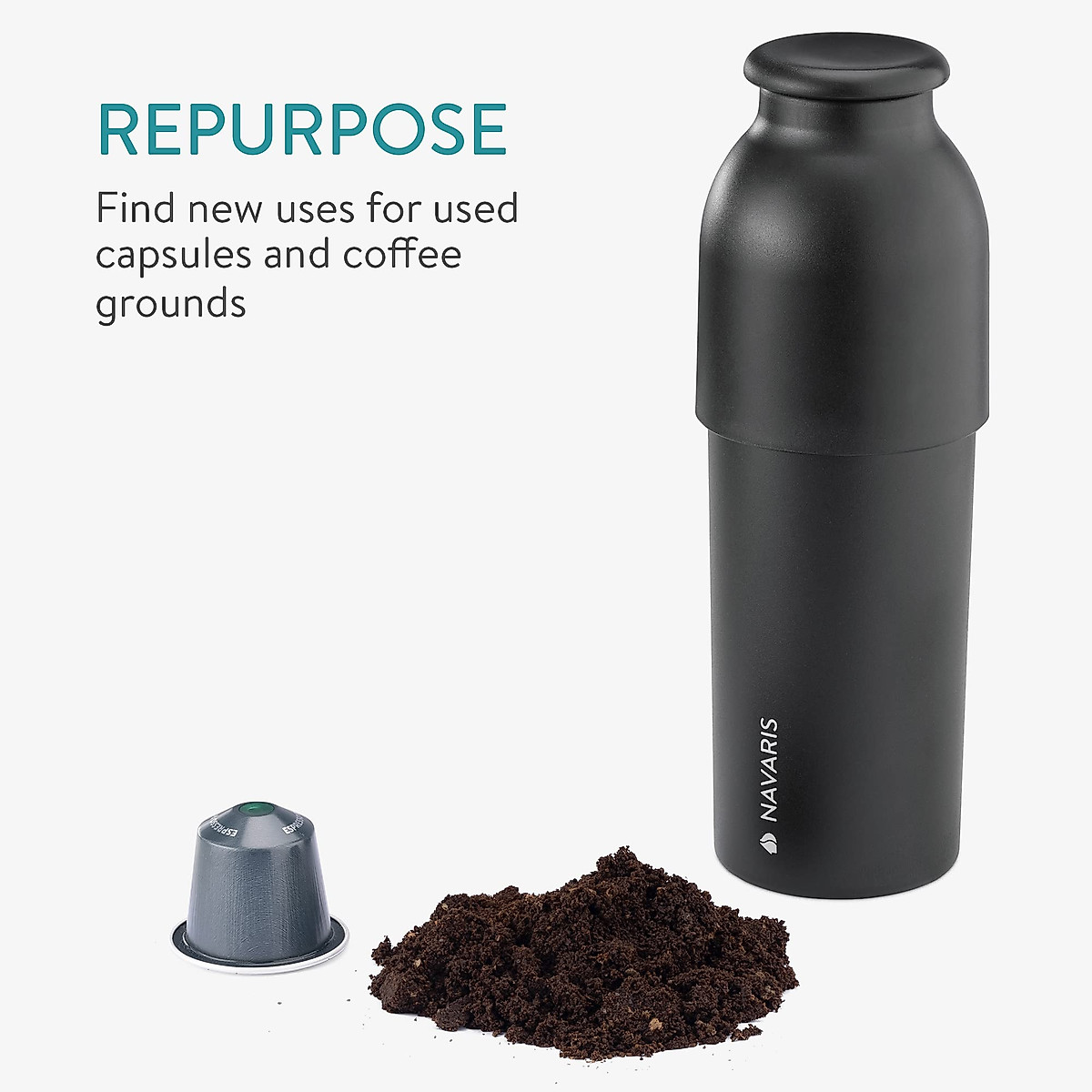 Navaris Coffee Pod Recycling Tool (1 Piece) - Recycler for Espresso Pods - Aluminum Capsule Recycling at Home