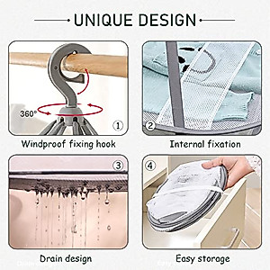 WEISGJA 3 Tier Folding Mesh Clothes Drying Rack, Stackable Sweater Drying Rack with Internal Fixation, Portable Hanging Laundry Rack for T-Shirt,Swimsuit,Sweater,Delicates (2 Pack)