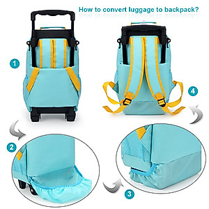 yodo Zoo 3-Way Kids Suitcase Luggage or Toddler Rolling Backpack with wheels, Small Unicorn