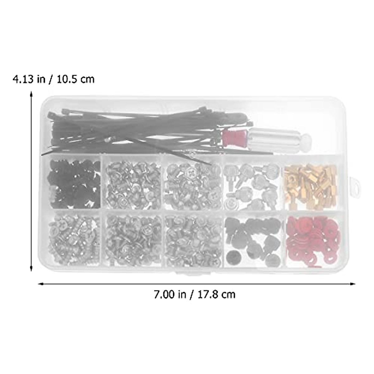 DOITOOL Laptop Accessories PC Accessories Computer Standoffs Screws Assortment Kit with Screwdriver Brush and Tie for Hard Drive Computer Case Motherboard Fan Electronic Case Pc Accessories