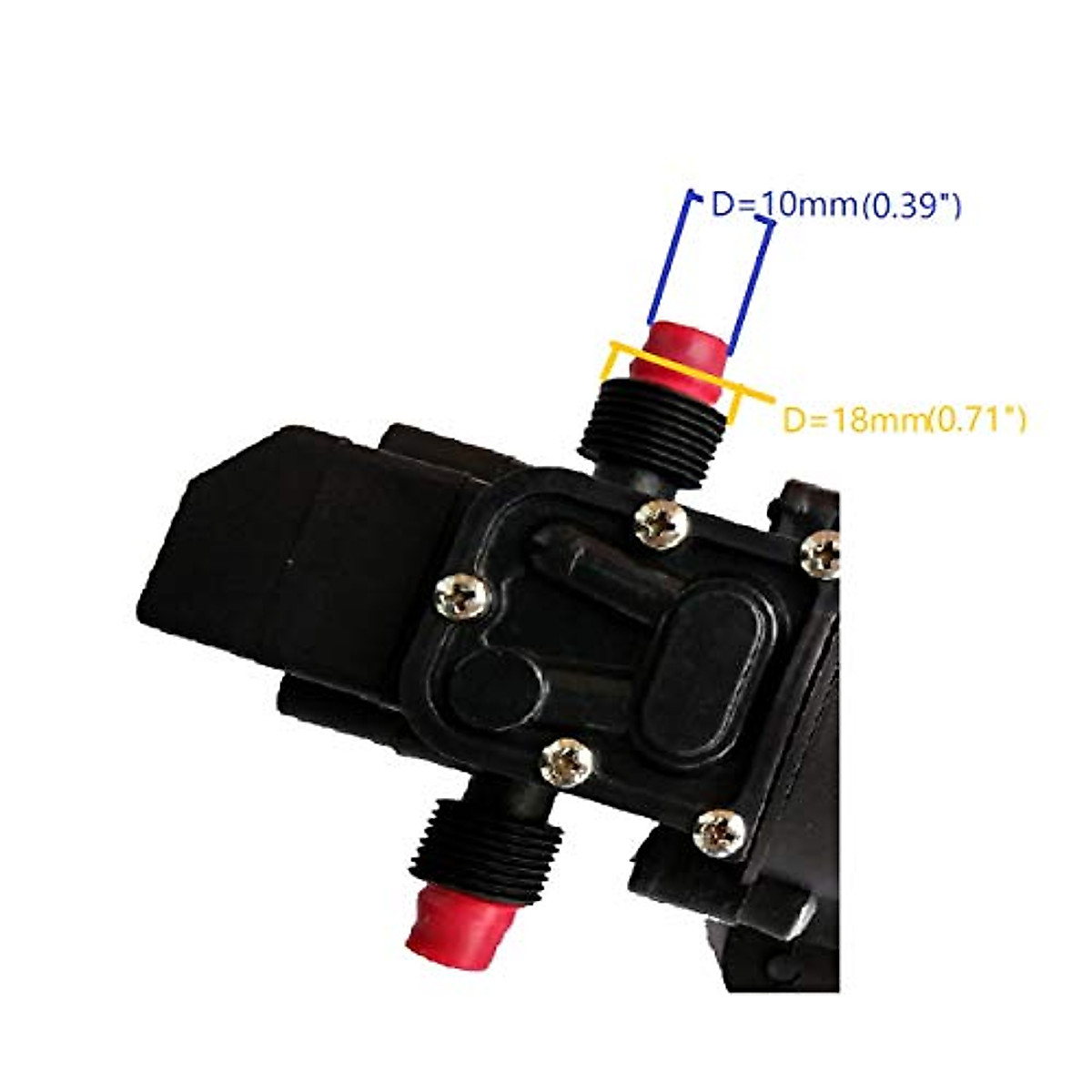 CYBERNOVA DC12V 131PSI 6L/m Water High Pressure Diaphragm Self Priming Pump Caravan/Boat/RV/Garden/Vehicle Cleaning/Motorhome(6L/m) -3308