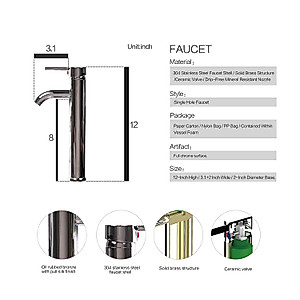 Puluomis 28-Inch Bathroom Vanity, Modern Lavatory Wall Mounted Wood Cabinet with Mirror, Wood Black Fixture, Boat Tempered Glass Sink Top with Single Faucet Hole