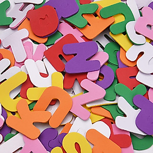 Livder 200 Pieces EVA Self Adhesive Foam Letter Alphabet Stickers for Children's DIY Crafts, Room Decoration