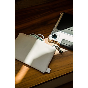 URBAN ARMOR GEAR [U] by UAG Mouve Accessory Pouch Travel Cosmetic Bag for Makeup Brushes, Lipstick, Electronics, Ear Buds, & Toiletries Small Kit Organizer with Zipper, Marshmallow