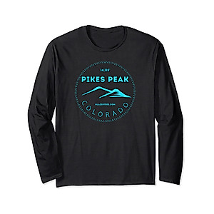 Pikes Peak Colorado - Bluebird Day Mountain Adventure Long Sleeve T-Shirt