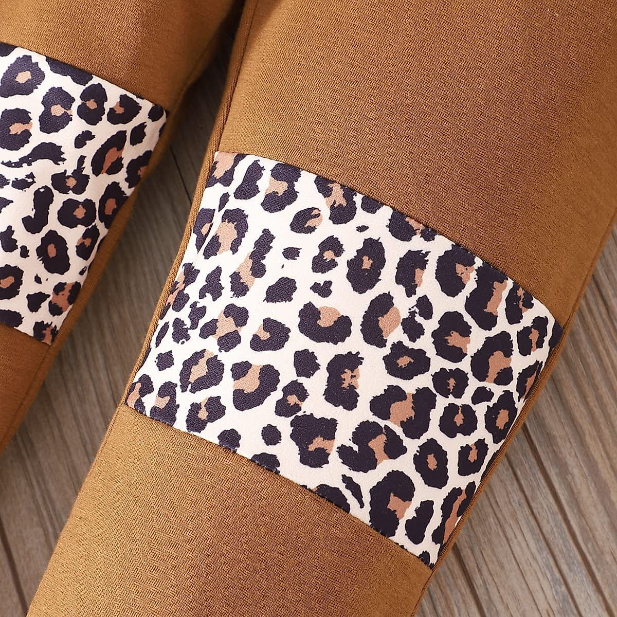 Girls Clothes Cute Long Sleeve Ruffle Tops Kids Cheetah Shirt Pants Set Baby Two Piece Clothing Toddler Girl Leopard Outfit 8t,7-8 Years old