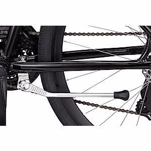 Schwinn Center Mounted Bike Kickstand, With End Cap Cover, Includes Top Plate and Bolt, Lightweight Aluminum, Fits Most Adult Bikes, Silver