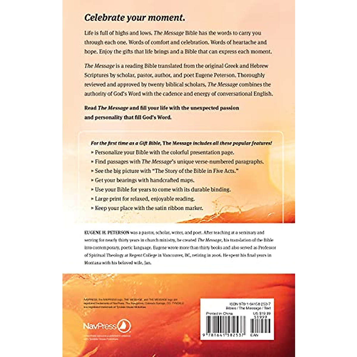 The Message Deluxe Gift Bible, Large Print (Leather-Look, Midnight Journey): The Bible in Contemporary Language