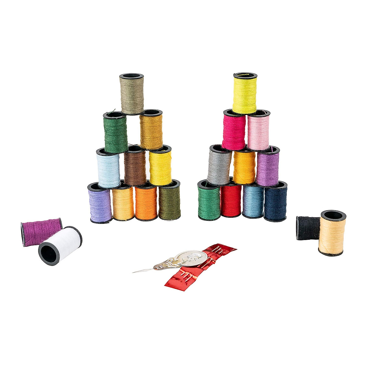 SINGER 00264 Polyester Hand Sewing Thread, Assorted Colors, 24 Mini-Spools