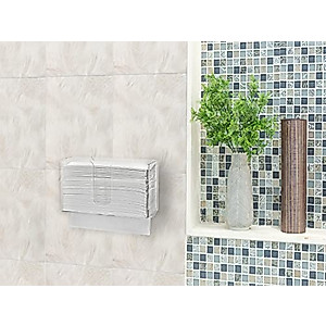 Alpine Industries Acrylic Wall-Mounted Paper Towel Dispenser - Single or Multiple Towel Retrieval - Bi Fold and C Fold (Clear)