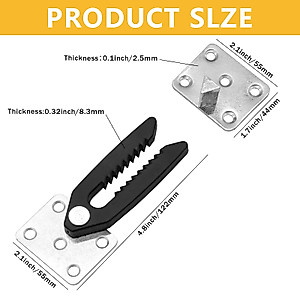 Waziaqoc 4 Pcs Sectional Couch Connector, Heavy Duty Couch Snap Alligator Sofa Connector Sofa Interlocking Connector Furniture Joint Snap with Mounting Screws