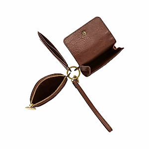 Fossil Women's Rio Leather 3-in-1 Pouch Card Case Wristlet Wallet