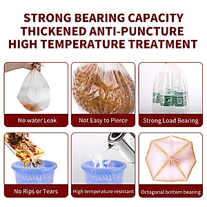 SWIHELP Trash Bags, 6 Rolls/120 Counts Small Garbage Bags for Office, Kitchen,Bedroom Waste Bin,Colorful Portable Strong Rubbish Bags,Wastebasket Bags