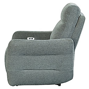 Homelegance Edition 78" Fabric Power Double Lay-Flat Reclining Sofa, Dove