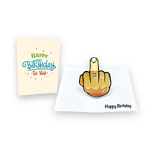 AVINITI Dark Humor Pop Up Birthday Card with Surprising Message in 3D | Gag Bday Popup Card Gift for Friends, Family, Husband, Wife, Mom, Dad, Son, Daughter, Co-worker (Happy Birthday)