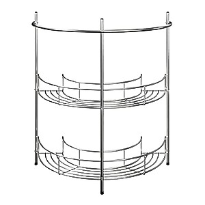 Lavish Home Pedestal Sink Organizer – Compact Under The Sink Rack with 2 Storage Shelves and Towel Holder – Space Saving Bathroom Accessories