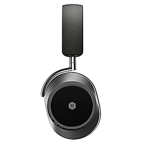 MASTER & DYNAMIC MW75 Active Noise-Cancelling (ANC) Wireless Headphones ñ Bluetooth Over-Ear Headphones with Mic, Gunmetal/Black Leather
