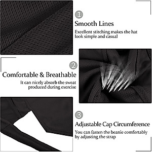 6 Pieces Do Rags Sweat Wicking Beanie Cooling Durags Skull Cap Motorcycle Head Wrap Bandana for Men Women (White, Blue, Grey, Red, Navy, Black)