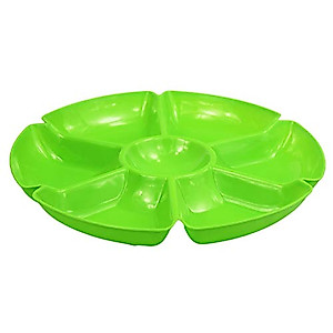 4 Black Duck Chip N Dip Hard Plastic 12-Inch Round 7-Section Serving Trays! Assorted Colors