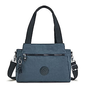 Kipling Women's Elysia Crossbody, Lightweight, Multi-Compartment Magnetic Snap Pockets, Shoulder Bag, Nocturnal Grey
