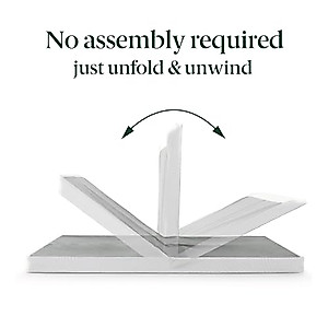 ZINUS No Assembly Metal Box Spring, 4 Inch White Mattress Foundation, Sturdy Metal Structure, Split King