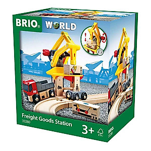 BRIO World - 33280 Freight Goods Station | Versatile Toy Train Set for Kids | Interactive Play | Sustainable Wood Construction | Ideal for Toddlers Aged 3 and Up
