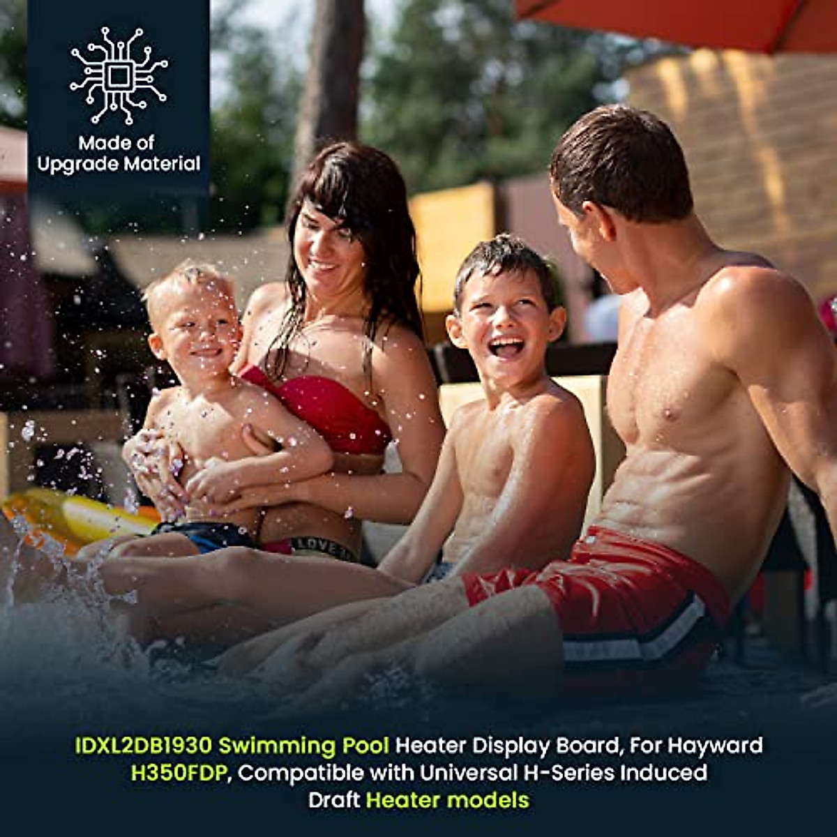 IDXL2DB1930 Display Board Replacement for Hayward H350FDP, Universal H-Series Induced Draft Heater Models H250IDL2, H350IDL2, and H400IDL2