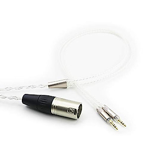 NewFantasia 4-pin XLR Balanced Male HiFi Cable Compatible with Audio-Technica ATH-R70x Professional Headphone Silver Plated Audio Upgrade Cable
