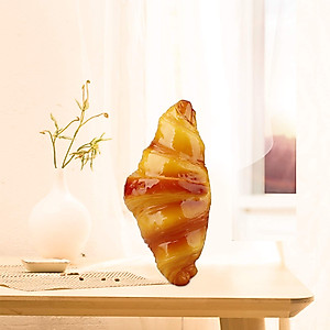 DAMEING Creative Real-Like Croissant Night Light Battery Operated Bread Shape Lamp Decorative LED Lamp for Girl Lady Kid Baby Bedroom and Nursery