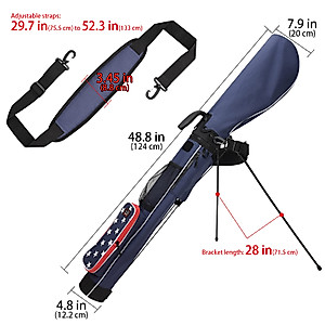 Craftsman Golf Lightweight Carry Sunday Bag with Stand Multicolor Perfect for Driving Range,Par 3 Course (US Stars)