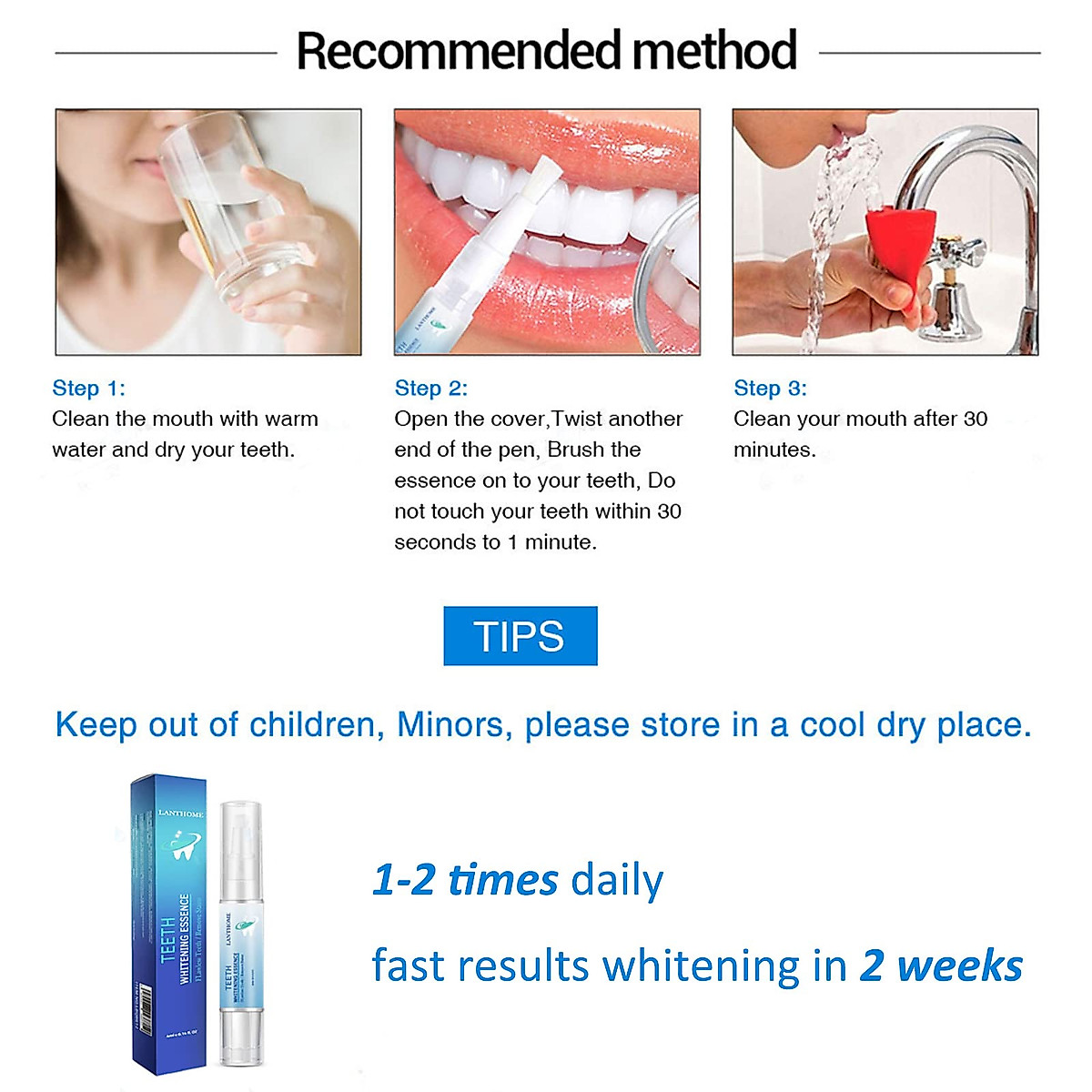 3Pcs Teeth Whitening Pen,Teeth Whitening Essence, Teeth Whitening Gel,Teeth Stain Remover to Whiten Teeth,Intensive Stain Removal Teeth Reduce Yellowing
