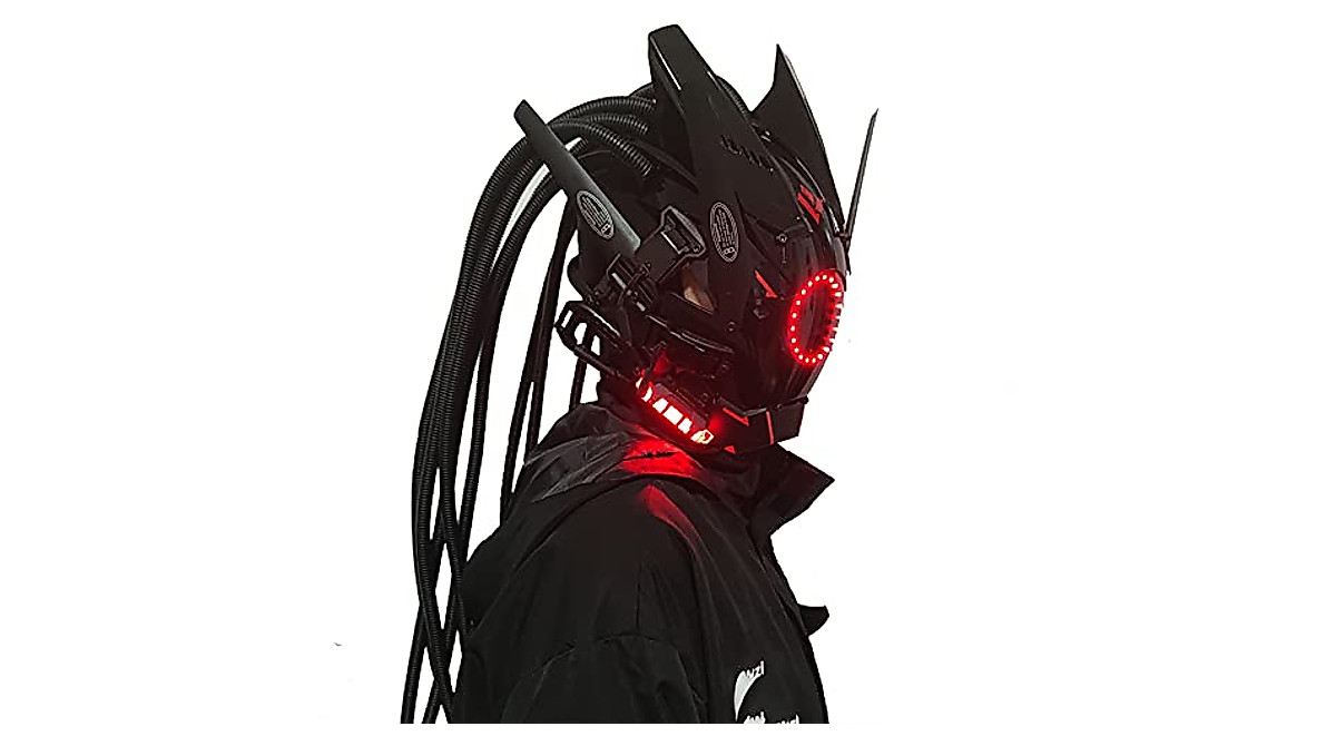 KYEDAY Futuristic Punk Mask for Men - Perfect for Cosplay