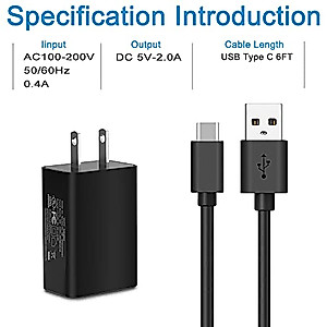 USB Charger Compatile for Kyocera DuraForce Pro 2 E6910 E6920,Kyocera Duraxv Extreme E4810 with 6FT USB C Fast Charging Cable Power Cords,USB Charger Cable for Kyocera Phone