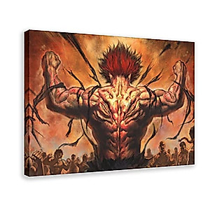 Baki The Grappler Hanma Anime Poster (14) Canvas Poster Wall Art Decor Print Picture Paintings for Living Room Bedroom Decoration Frame-style Frame-style12x18inch(30x45cm)