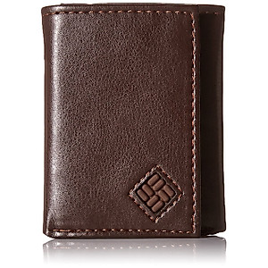 Columbia Men's RFID Genuine Leather Trifold Wallet With ID Window, Credit Card Pockets
