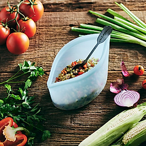 Stasher Premium Silicone Reusable Food Storage Bag, Red | Microwave, Sous Vide, Dishwasher, Oven and Freezer Safe | BPA Free, Leak-free, Eco-friendly, 6-Cup Bowl