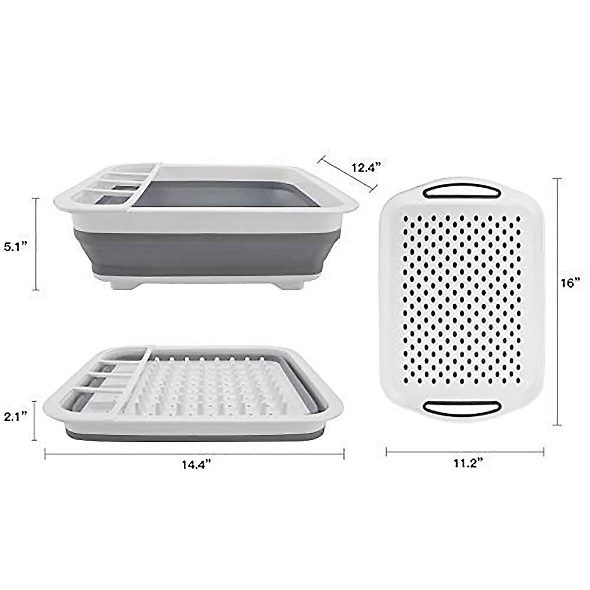 Collapsible Dish Drying Rack with Drain Board Tray Foldable Dish Drying Rack Pop up Dishes Dinnerware Organizer Dish Rack RV Accessories Camping Supplies Camper Accessories for Travel Trailers