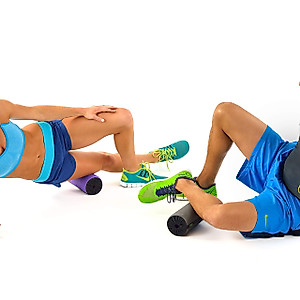 Travel Roller® Deluxe Foam Roller *Black* with Free Online Instructional Videos & Poster, Original (12.5" x 4.3")