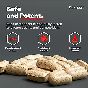 Prime Labs - Men's Test Booster - Natural Stamina, Endurance and Strength Booster - 60 Caplets