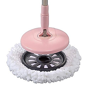 Azuma Industrial TSM557 Rotating Mop Tornado Round Set, Compact, Wiping Width 10.2 inches (26 cm), Handle Length 42.5-51.2 inches (107.5-130 cm), Pink, Single Layer Cleaning