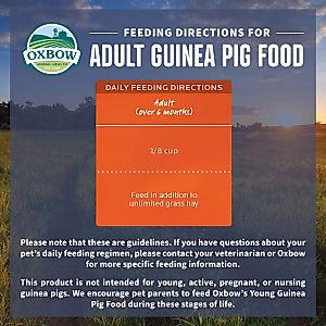 Oxbow Animal Health Organic Bounty Adult Guinea Pig Food - All Natural Adult Guinea Pig Food - 3 lb.