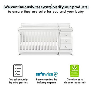 DaVinci Kalani 4-in-1 Convertible Crib and Changer Combo in White