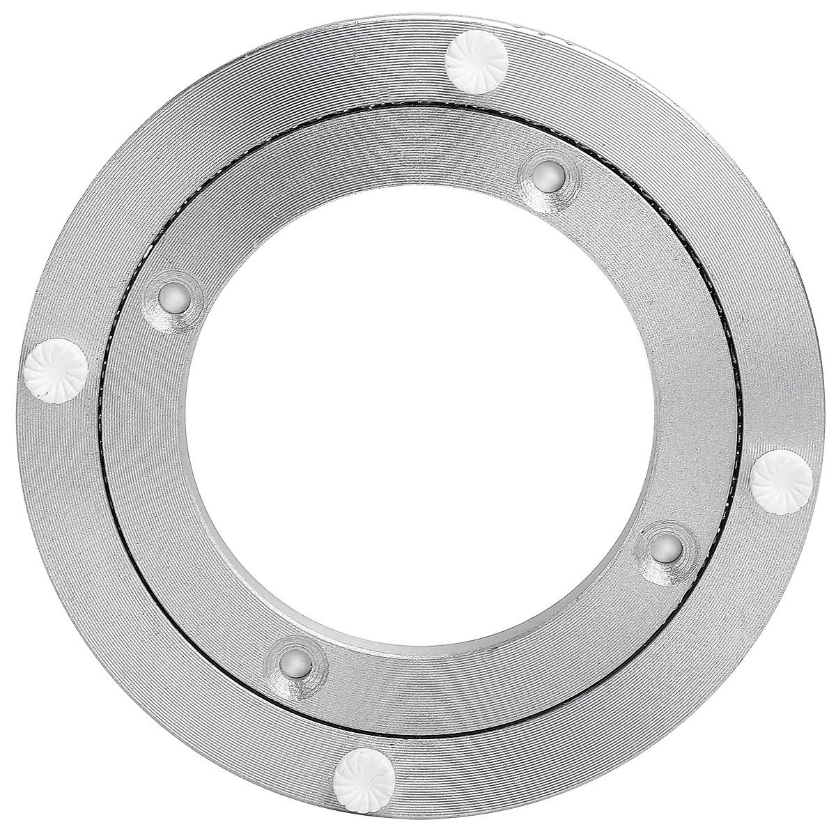 Buachois Aluminum LazySusan Heavy Duty Metal Rotating Bearing Turntable Ring SwivelPlate Hardware for Glass Top Wood Top (5inch)